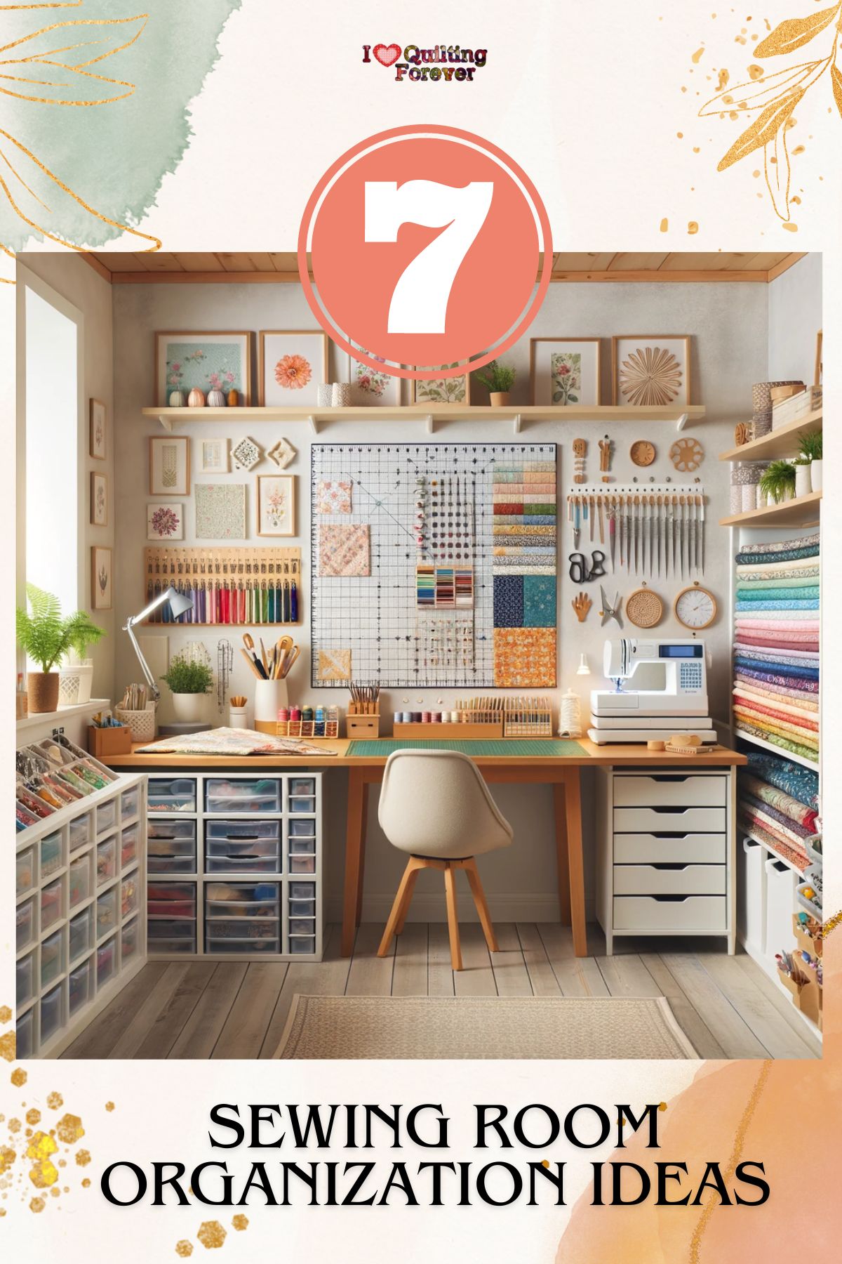 7 Sewing Room Organization Ideas - I Love Quilting Forever