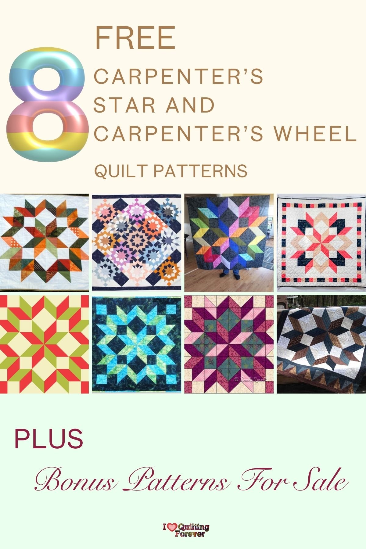 Top 8 Free Carpenter’s Star and Carpenter’s Wheel Quilt Patterns (+7 ...