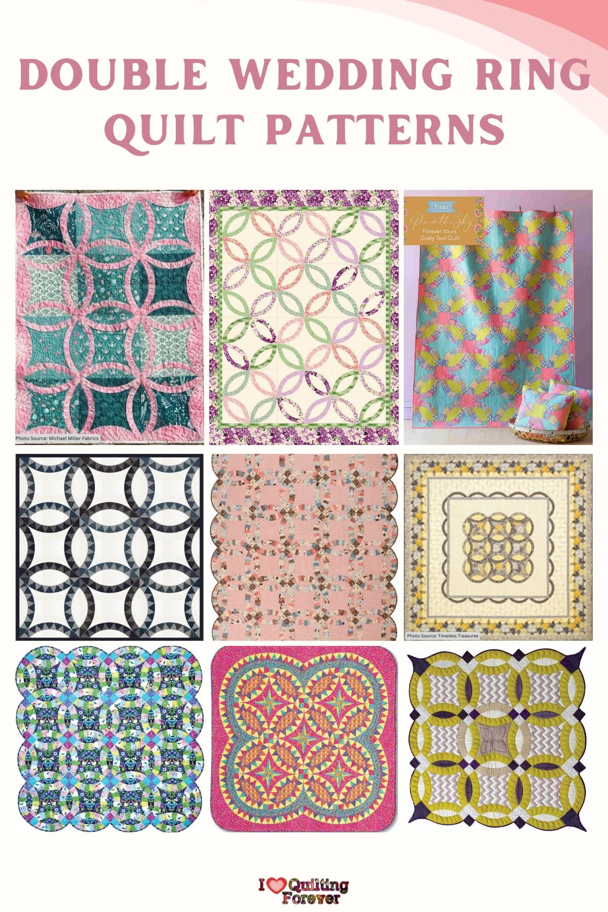 Top 15 Free Double Wedding Ring Quilt Patterns (+9 Bonus Patterns For Sale) - I Love Quilting ...