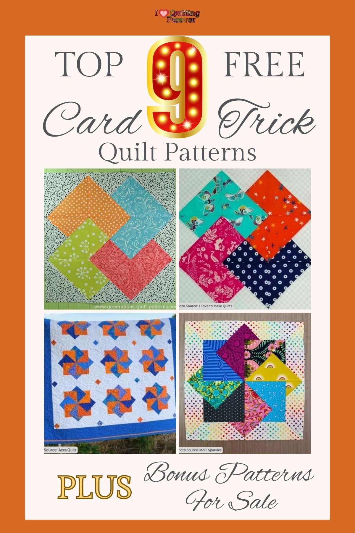 Top 9 Free Card Trick Quilt Patterns (+9 Bonus Patterns For Sale) - I ...