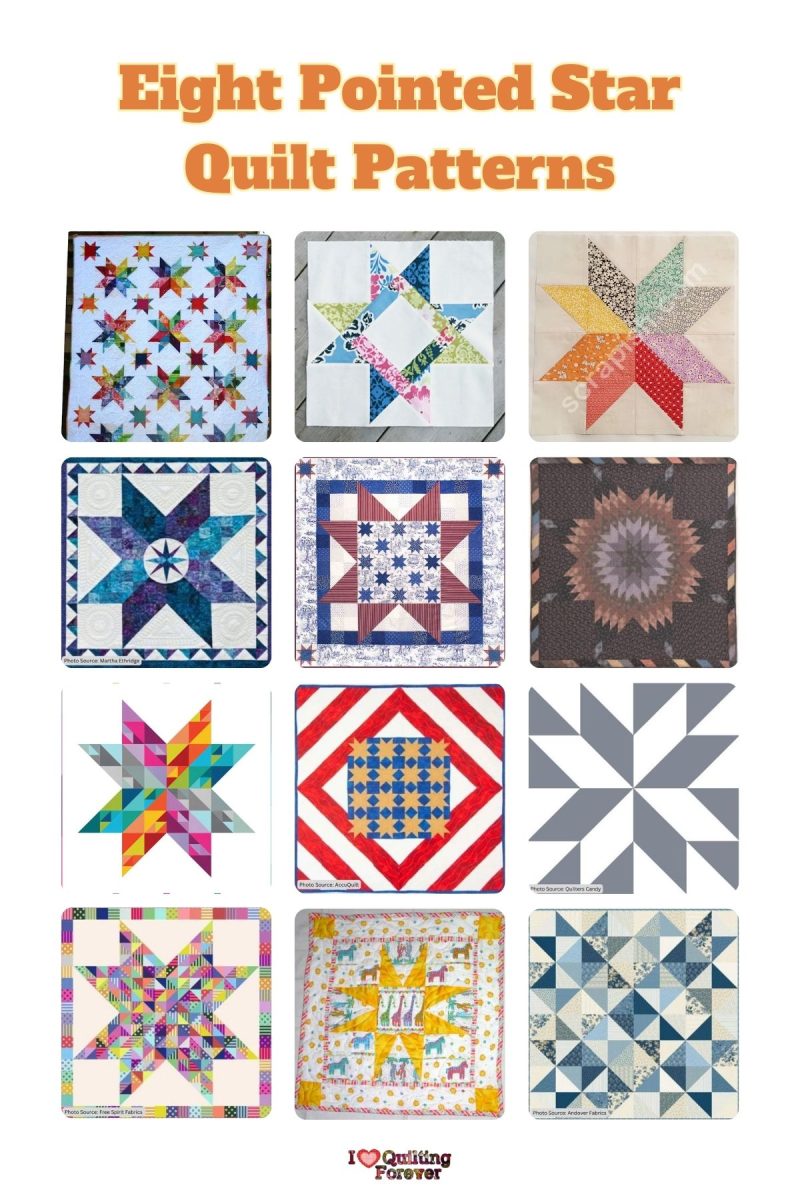 Top 15 Free 8-Point Star Quilt Patterns (+8 Bonus Patterns For Sale ...