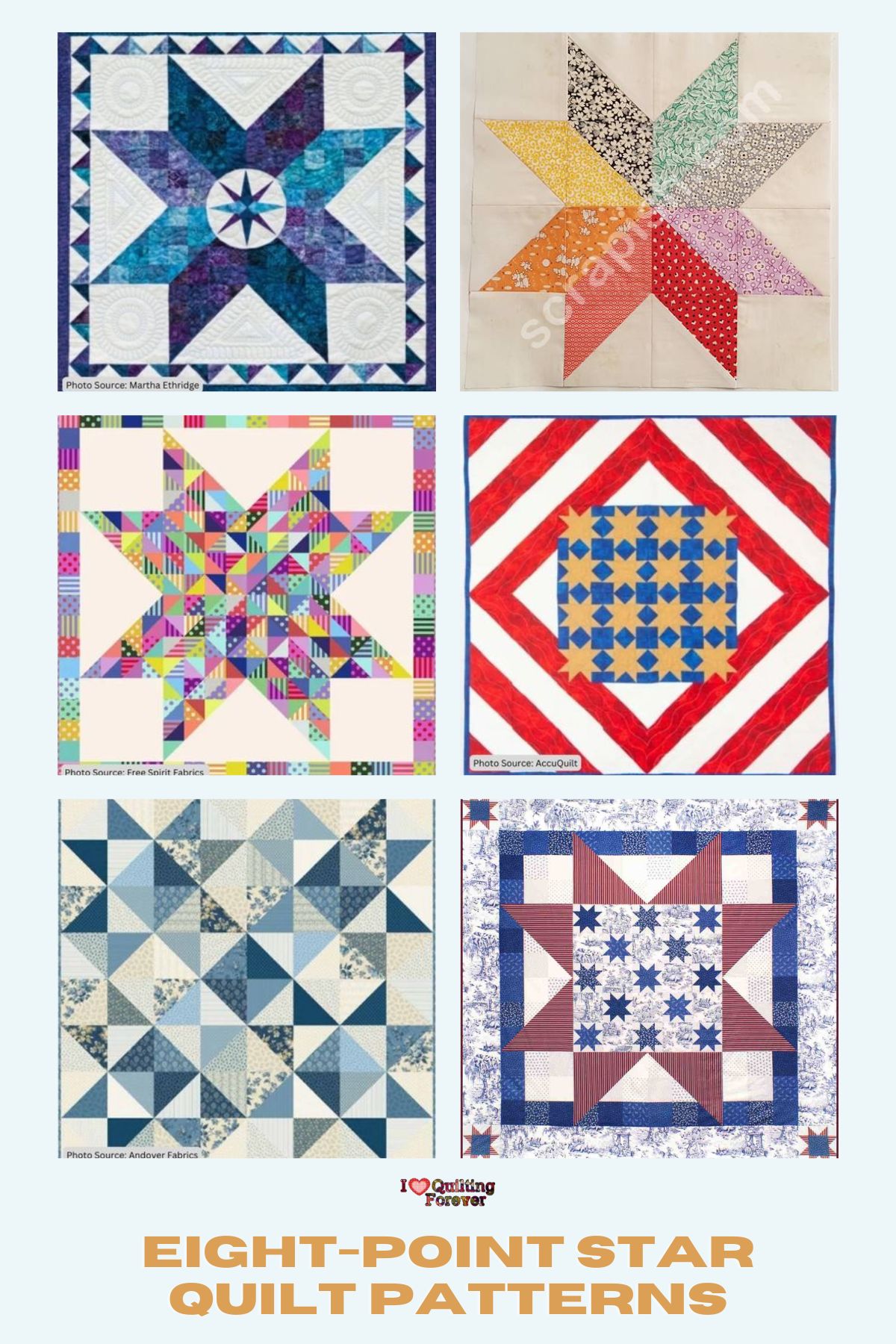 Top 15 Free 8-Point Star Quilt Patterns (+8 Bonus Patterns For Sale ...