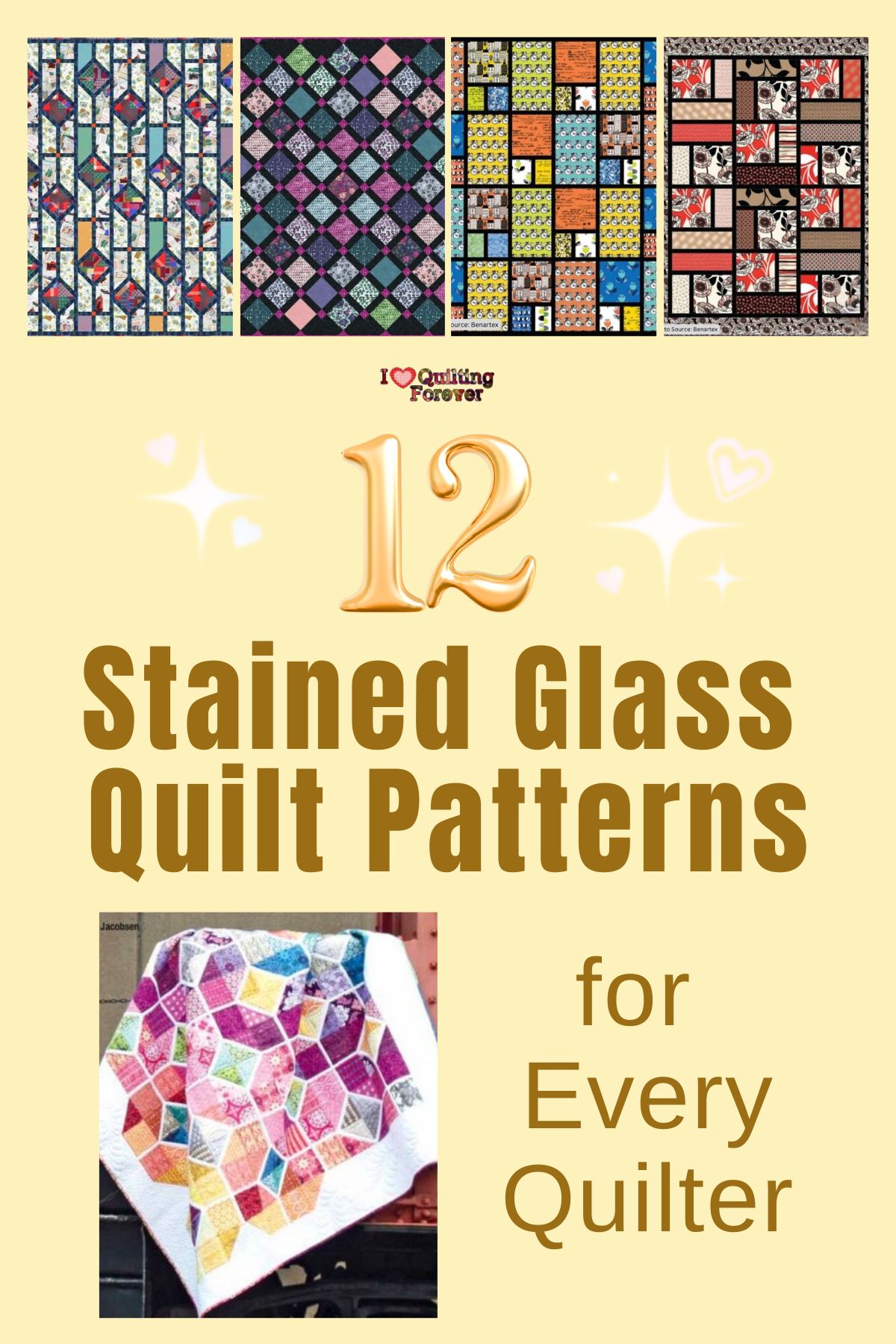 Top 12 Free Stained Glass Quilt Patterns (+7 Bonus Patterns For Sale ...