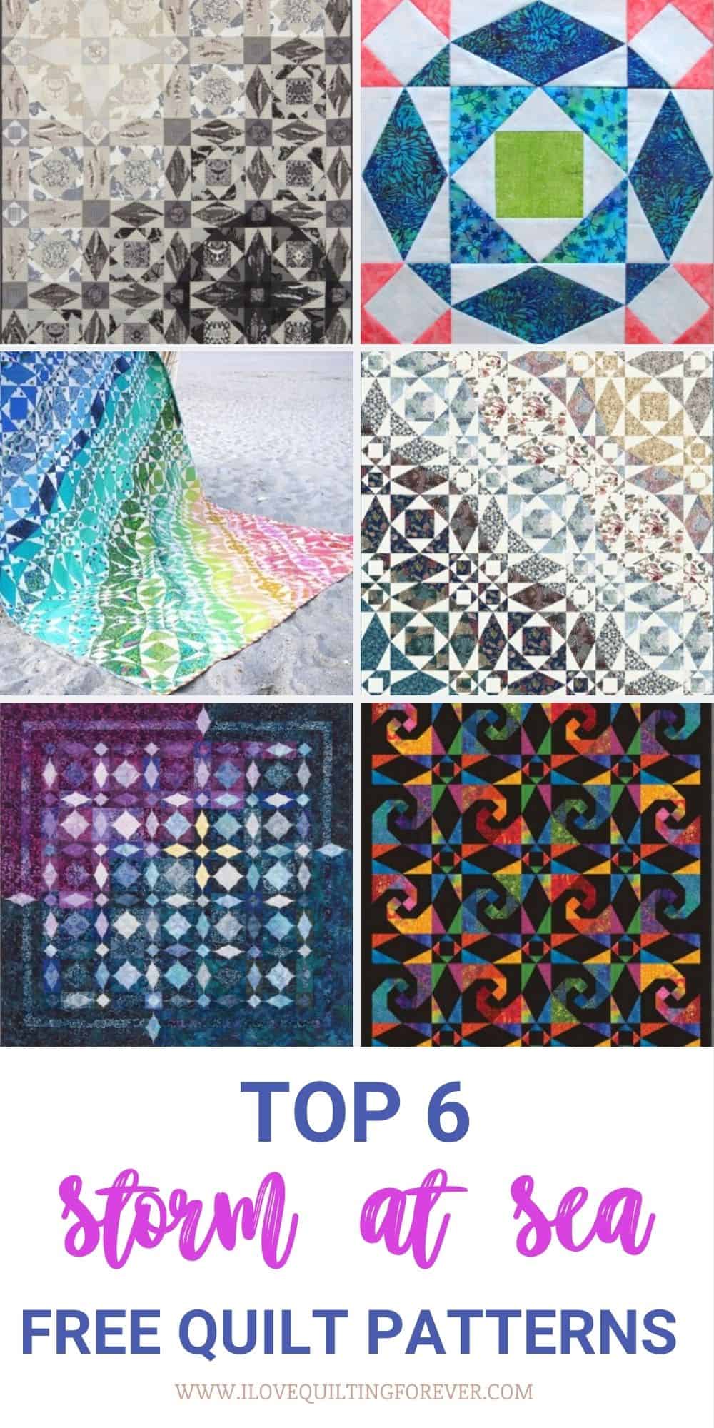 9 Relaxing Storm at Sea Quilt Patterns - I Love Quilting Forever