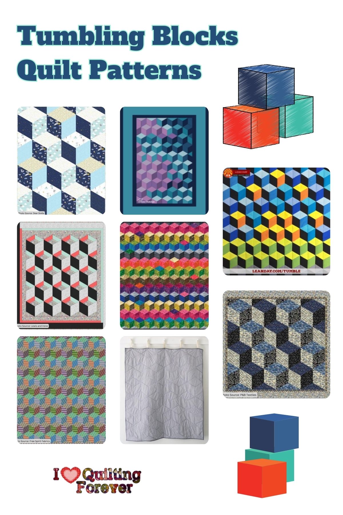 Top 12 Free Tumbling Blocks Quilt Patterns (+8 Bonus Patterns For Sale ...