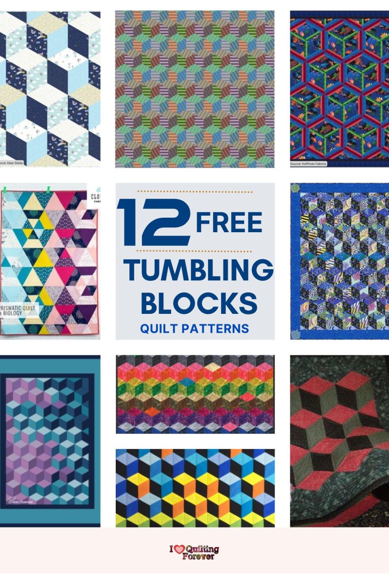 Top 12 Free Tumbling Blocks Quilt Patterns (+8 Bonus Patterns For Sale ...