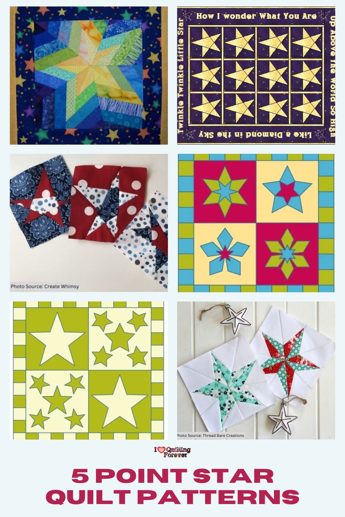 Top 7 Free 5 Point Star Quilt Patterns (+7 Bonus Patterns For Sale) - I Love Quilting Forever