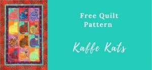 Free Quilt Pattern: Kaffe Kats quilt - I Love Quilting Forever