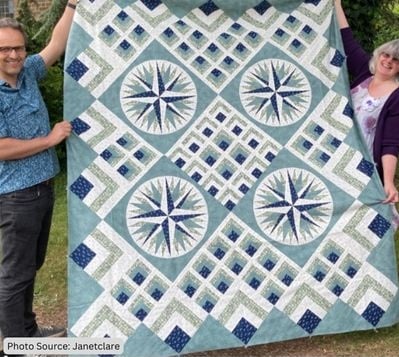 Top 8 Free Mariner's Compass Quilt Patterns (+7 Bonus Patterns For Sale ...