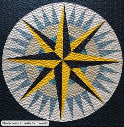 Top 8 Free Mariner's Compass Quilt Patterns (+7 Bonus Patterns For Sale ...