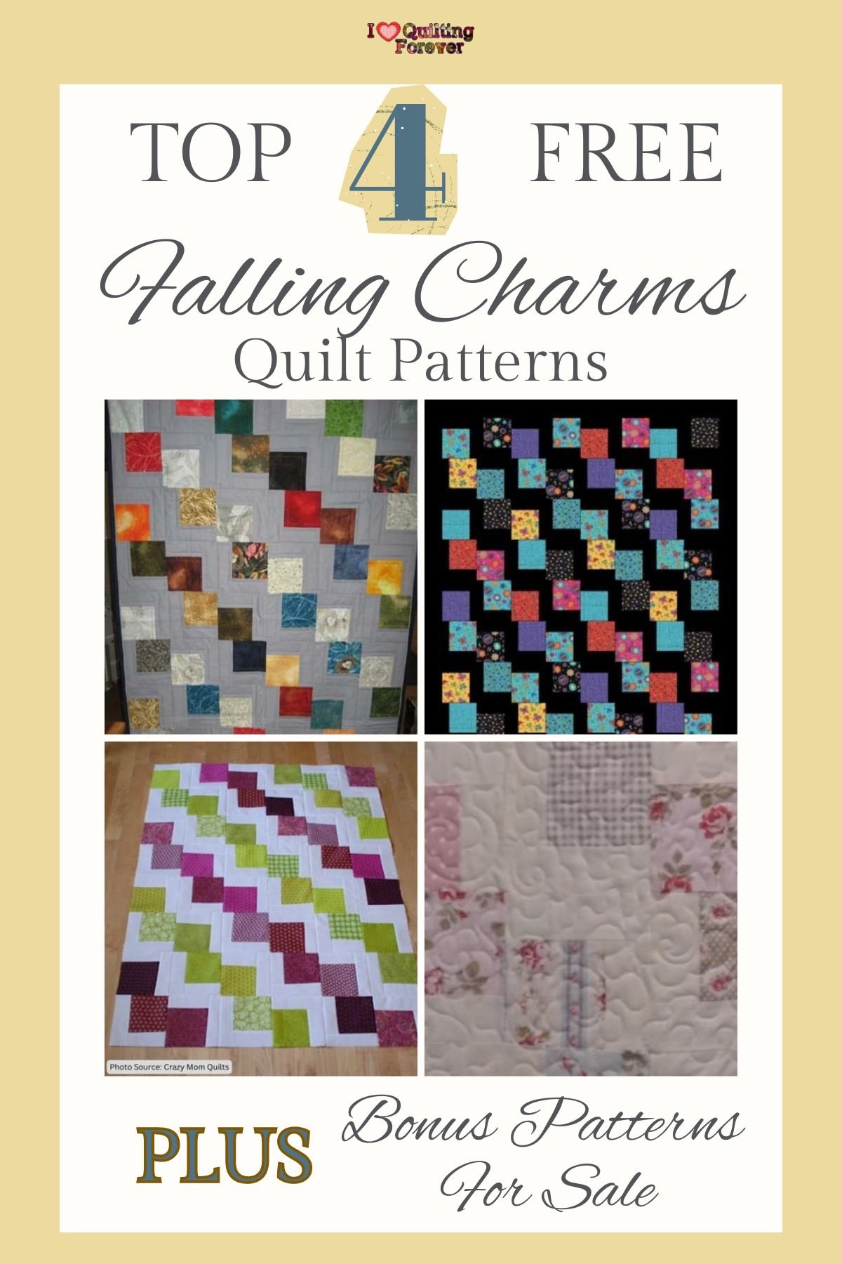 Top 4 Free Falling Charms Quilt Patterns (+5 Bonus Patterns For Sale ...