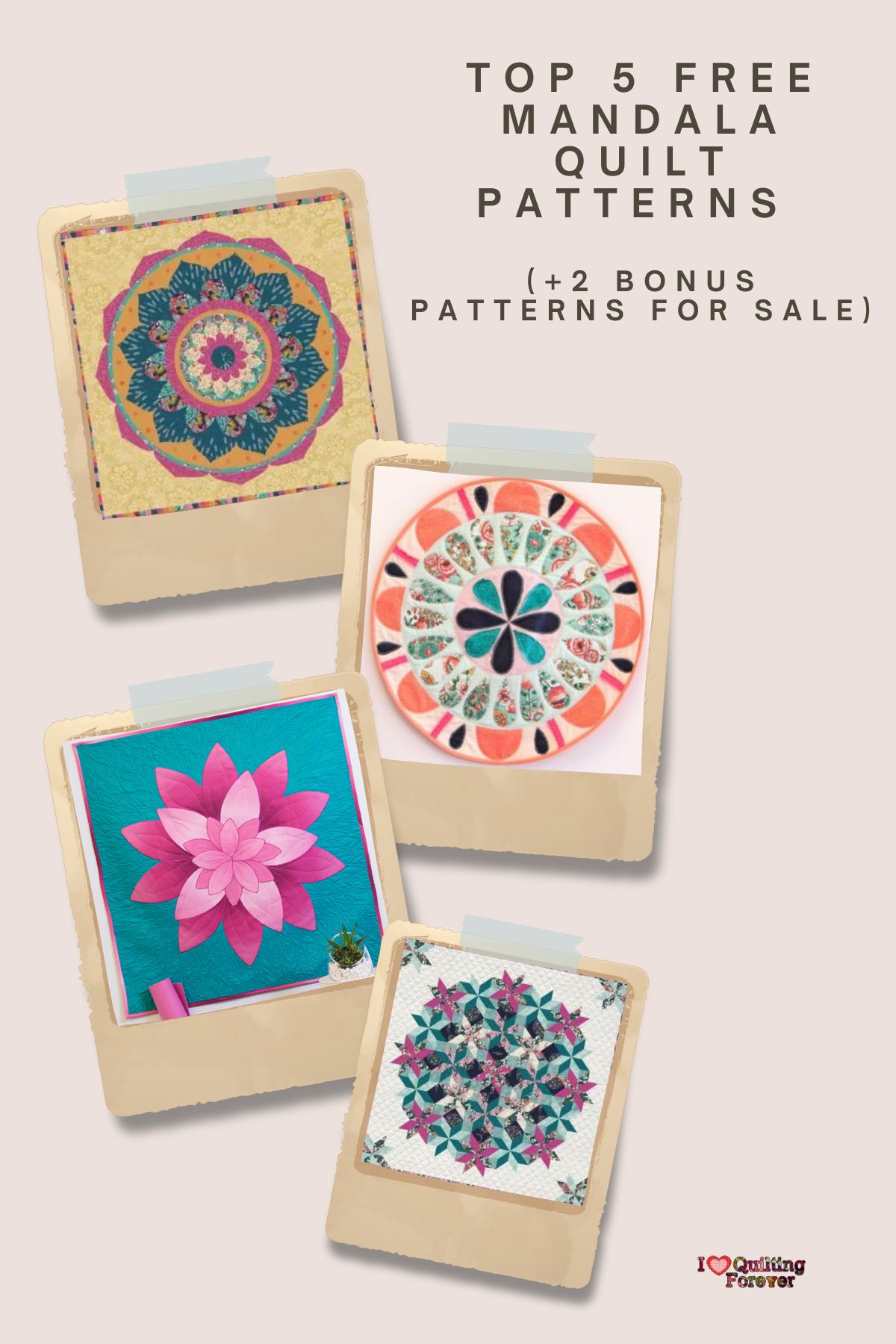 Top 5 Free Mandala Quilt Patterns (+2 Bonus Patterns For Sale) - I Love ...