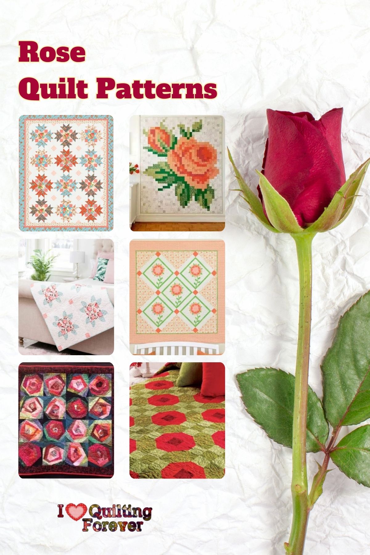 Top 10 Free Rose Quilt Patterns (+10 Bonus Patterns For Sale) - I Love ...