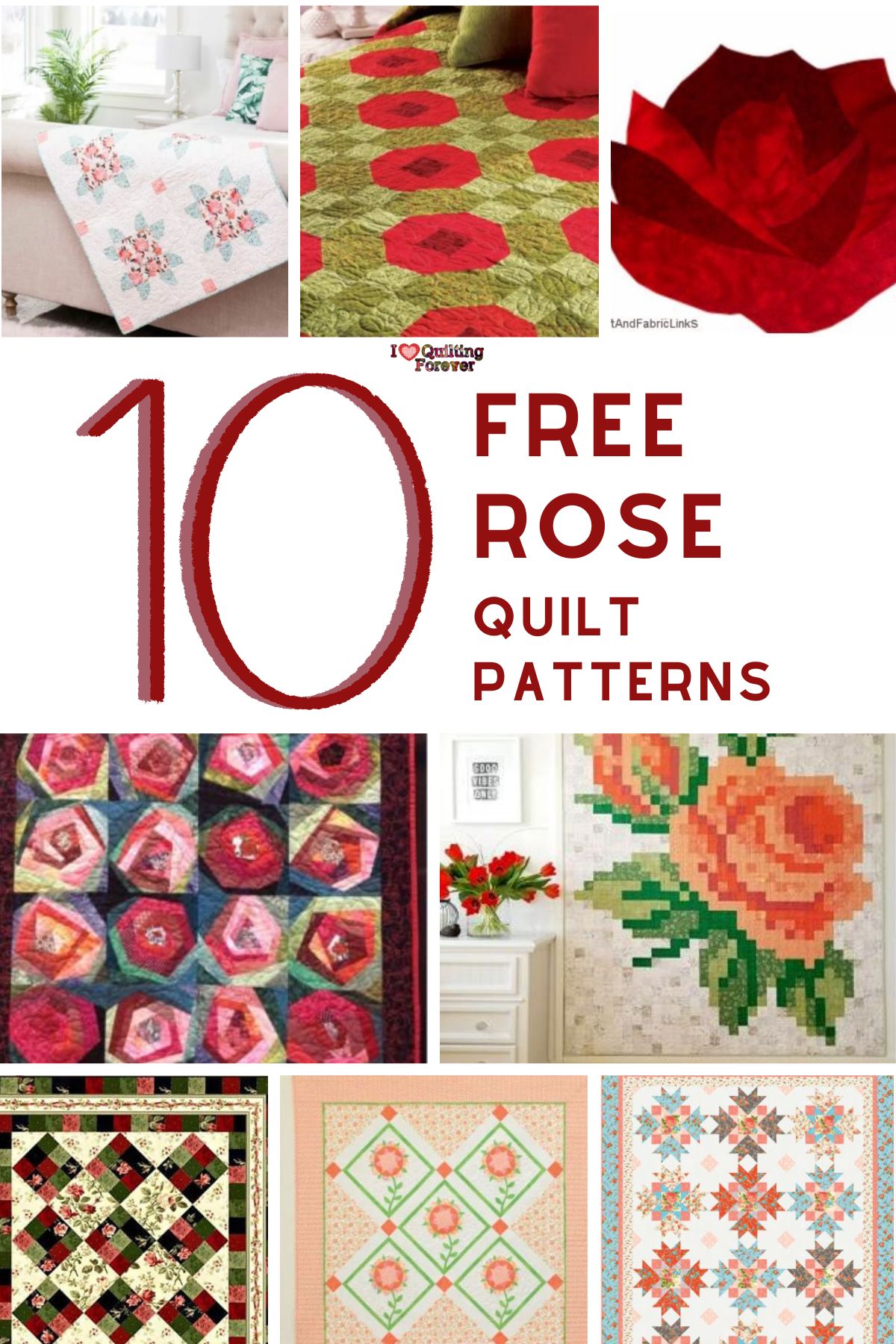 Top 10 Free Rose Quilt Patterns (+10 Bonus Patterns For Sale) - I Love ...