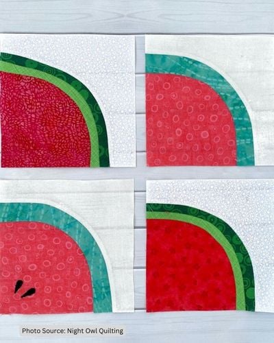 Top 6 Free Watermelon Quilt Patterns (+11 Bonus Patterns For Sale) - I ...