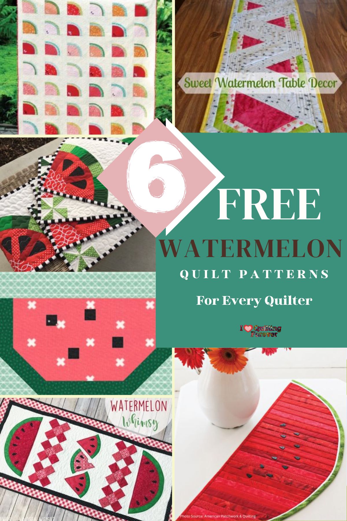 Top 6 Free Watermelon Quilt Patterns (+11 Bonus Patterns For Sale) - I ...
