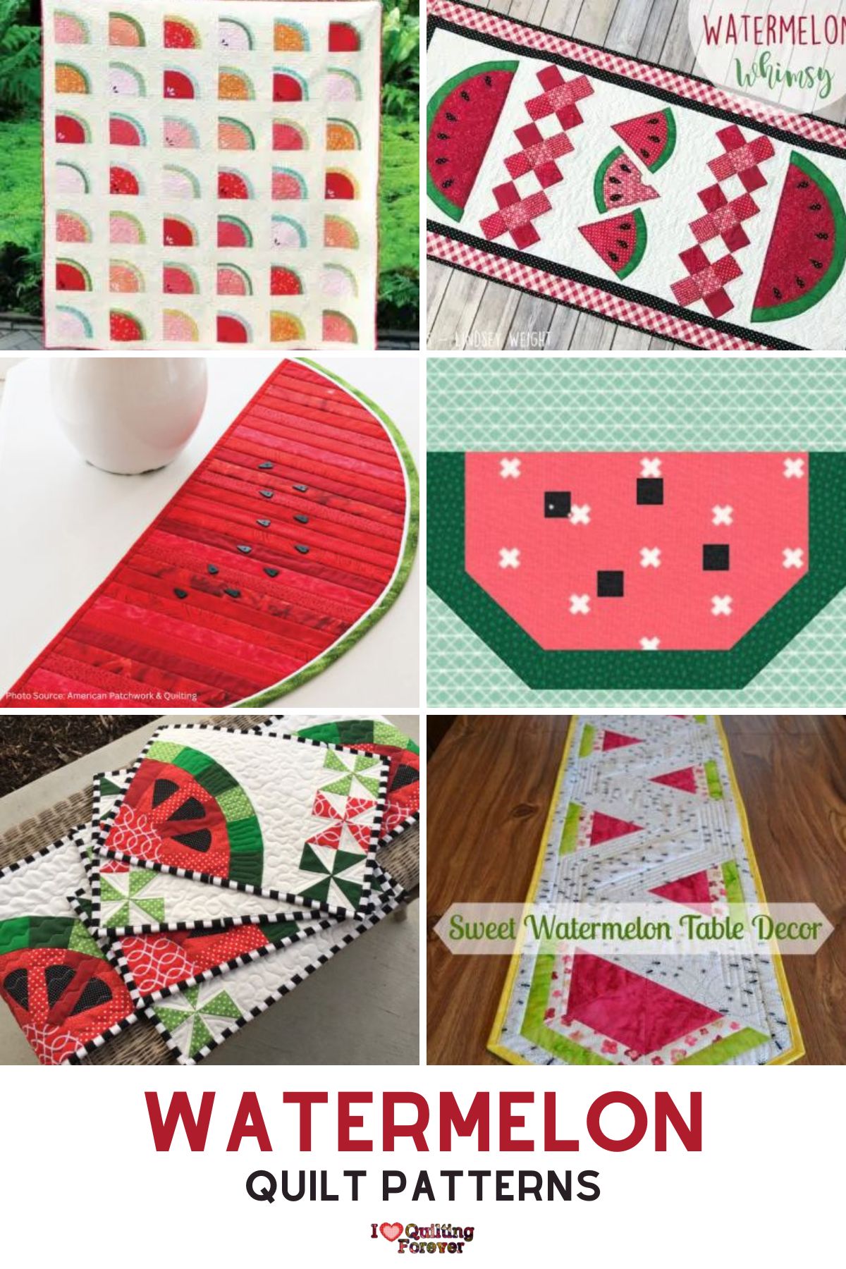 Top 6 Free Watermelon Quilt Patterns (+11 Bonus Patterns For Sale) - I Love Quilting Forever