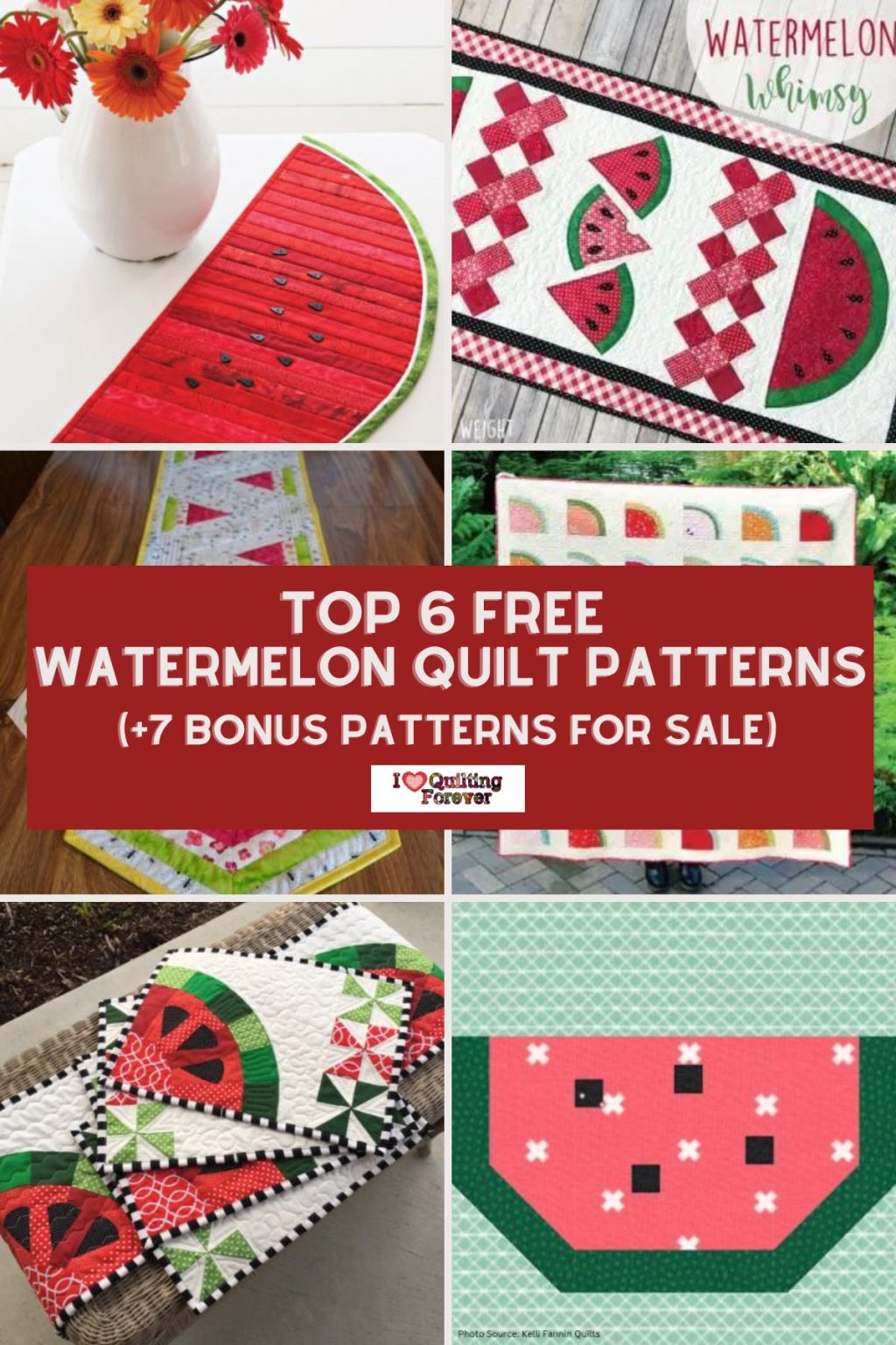 Top 6 Free Watermelon Quilt Patterns (+7 Bonus Patterns For Sale) - I ...