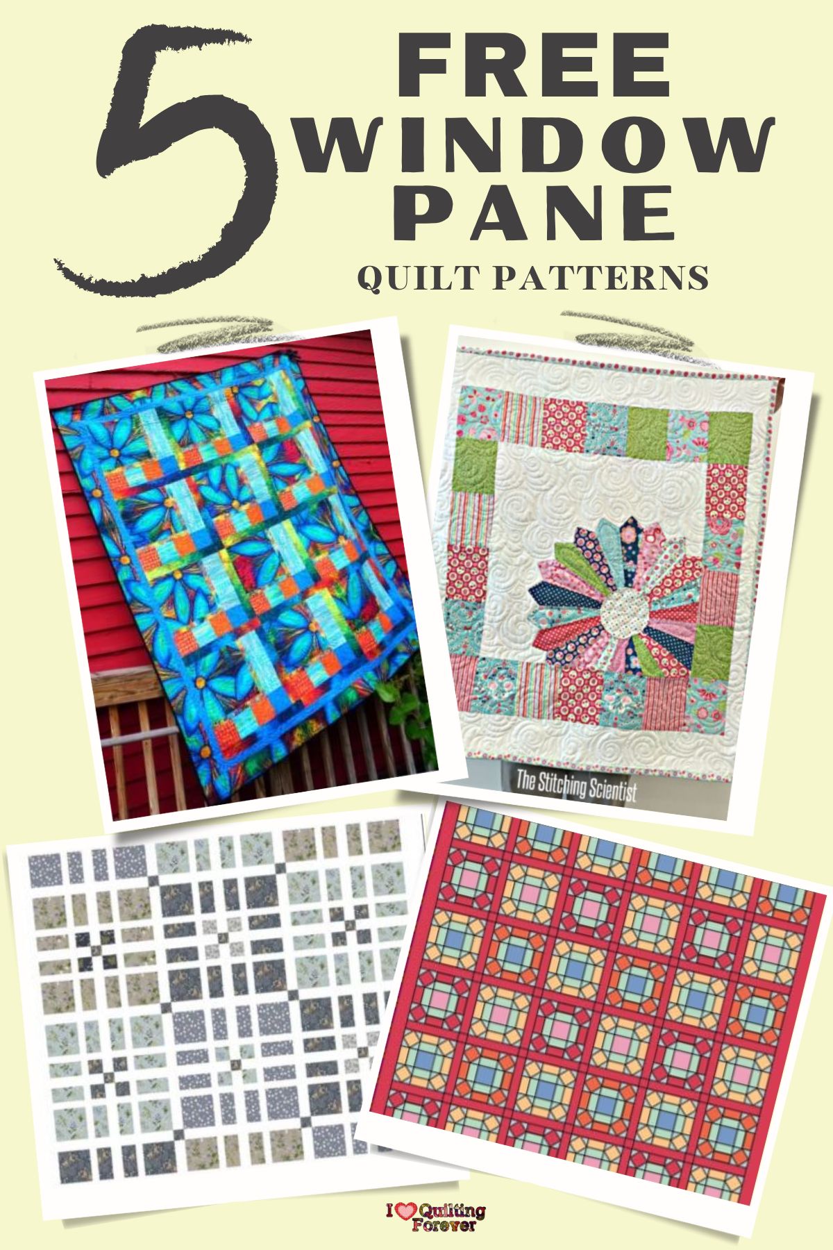 Top 5 Free Window Pane Quilt Patterns (+4 Bonus Patterns For Sale) - I ...
