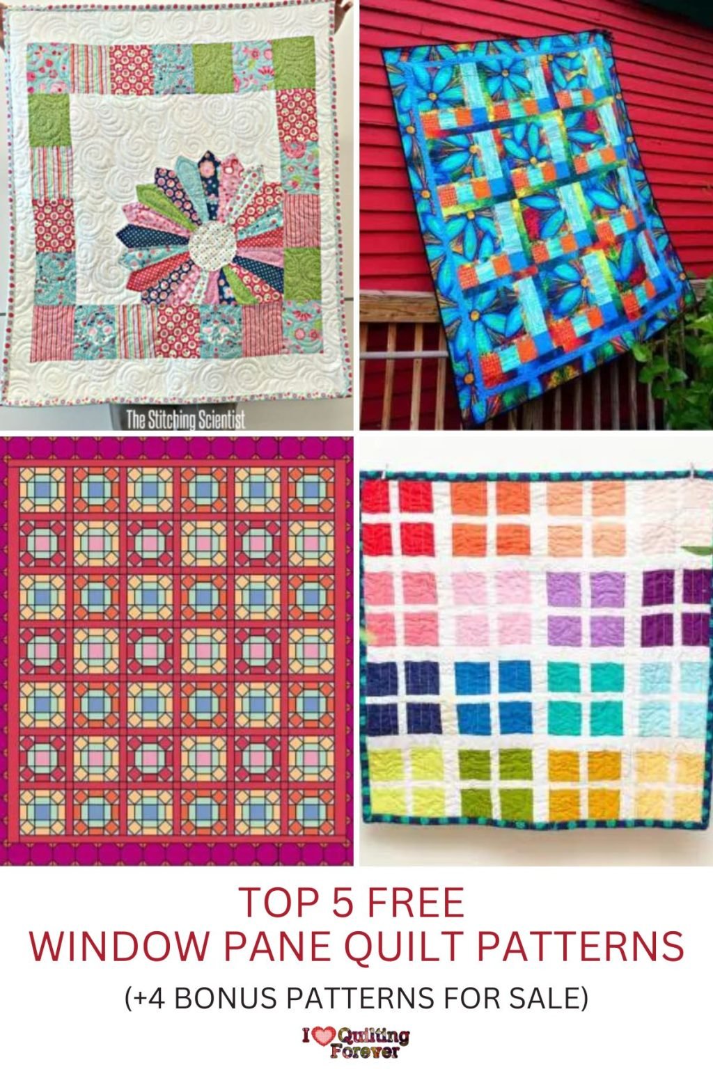 Top 5 Free Window Pane Quilt Patterns (+4 Bonus Patterns For Sale) - I ...