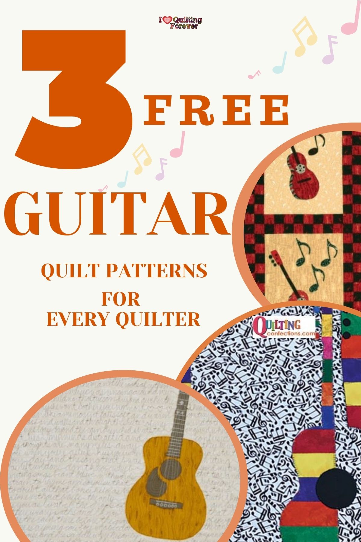 Top 3 Free Guitar Quilt Patterns (+8 Bonus Patterns For Sale) - I Love ...