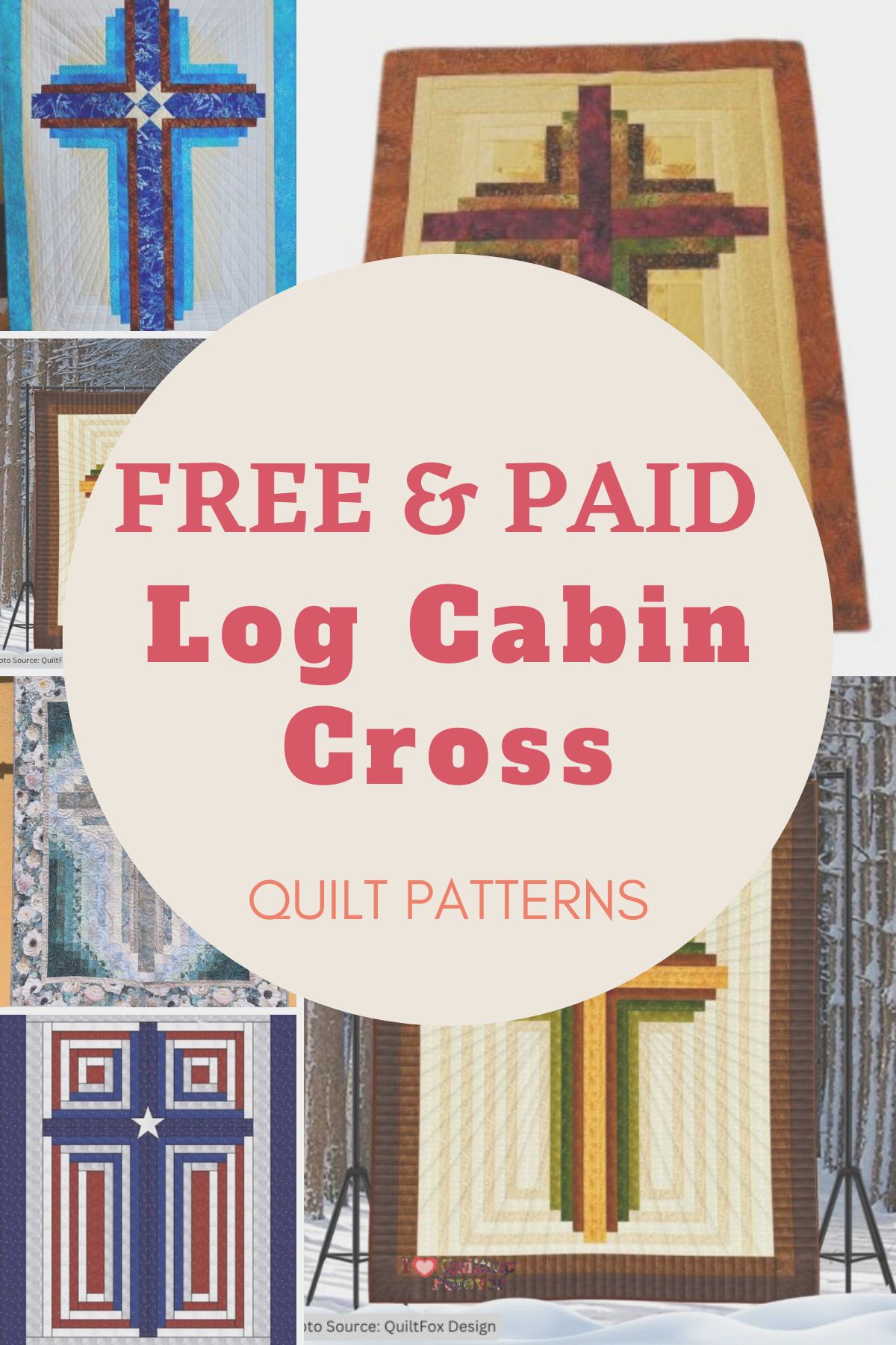 Best Free Log Cabin Cross Quilt Pattern (+7 Bonus Patterns For Sale ...