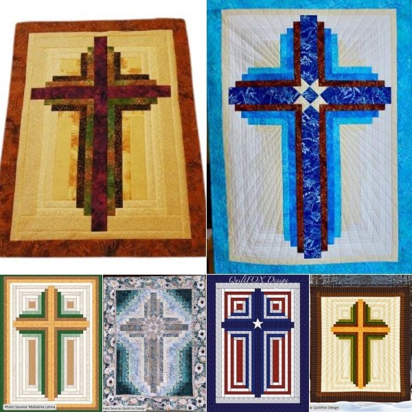Best Free Log Cabin Cross Quilt Pattern (+7 Bonus Patterns For Sale ...