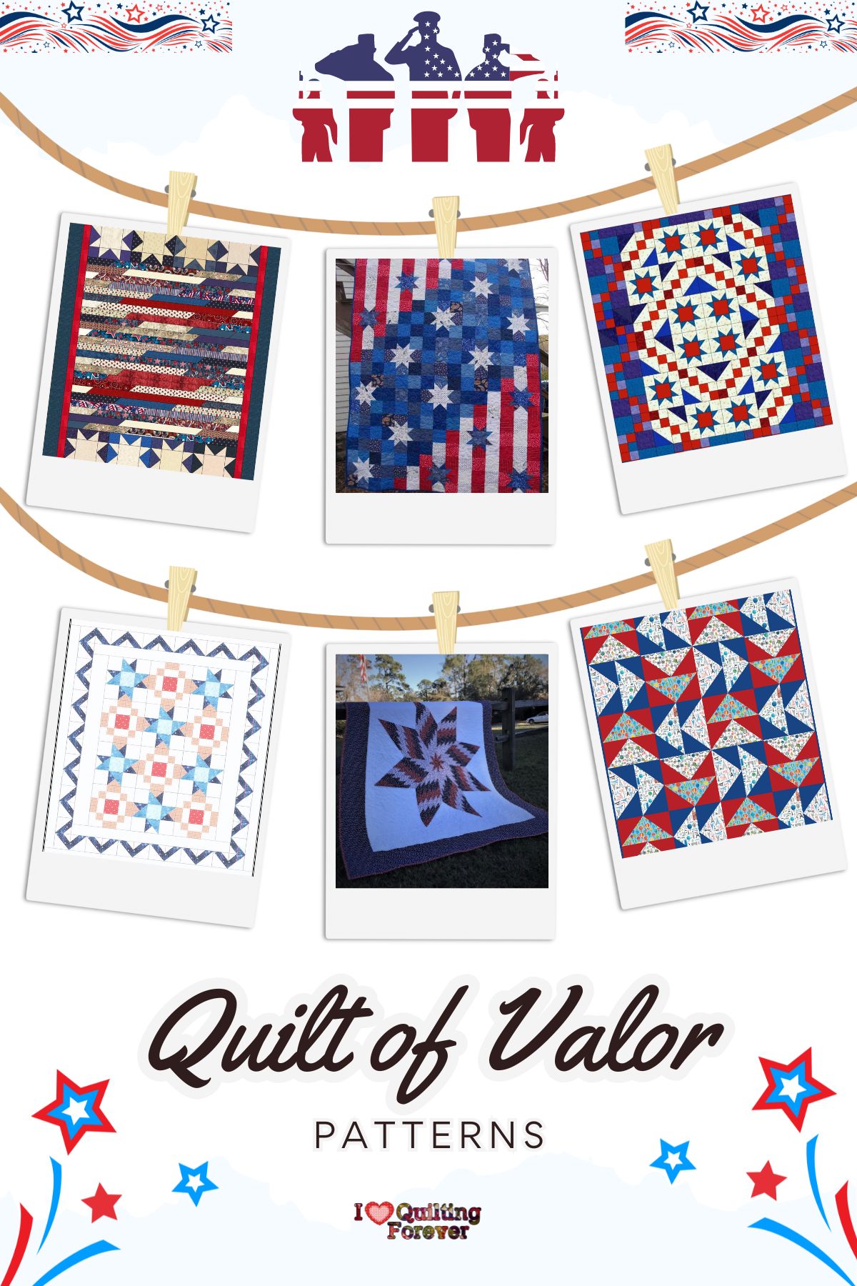 Top 13 Free Quilt Of Valor Patterns (+6 Bonus Patterns For Sale) - I Love Quilting Forever