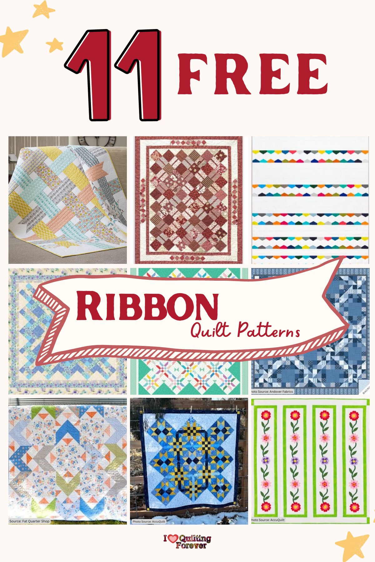 Top 11 Free Ribbon Quilt Patterns (+7 Bonus Patterns For Sale) - I Love ...