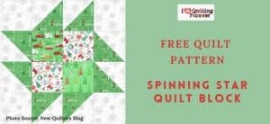 Free Quilt Pattern: Spinning Star Quilt Block - I Love Quilting Forever