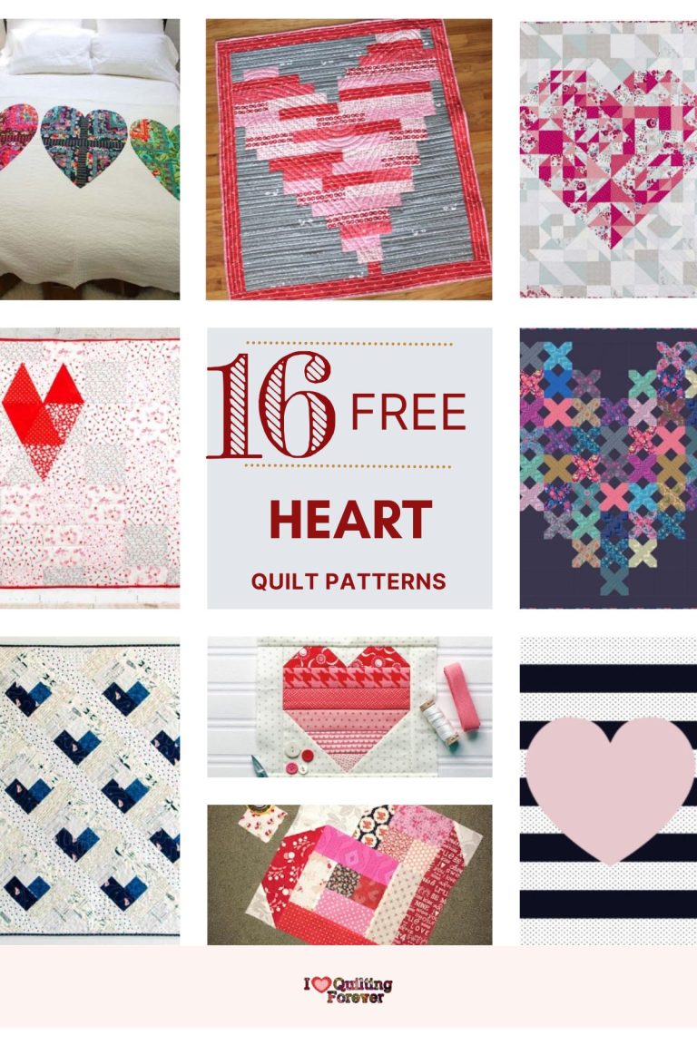 Top 16 Free Heart Quilt Patterns (+10 Bonus Patterns For Sale) - I Love ...