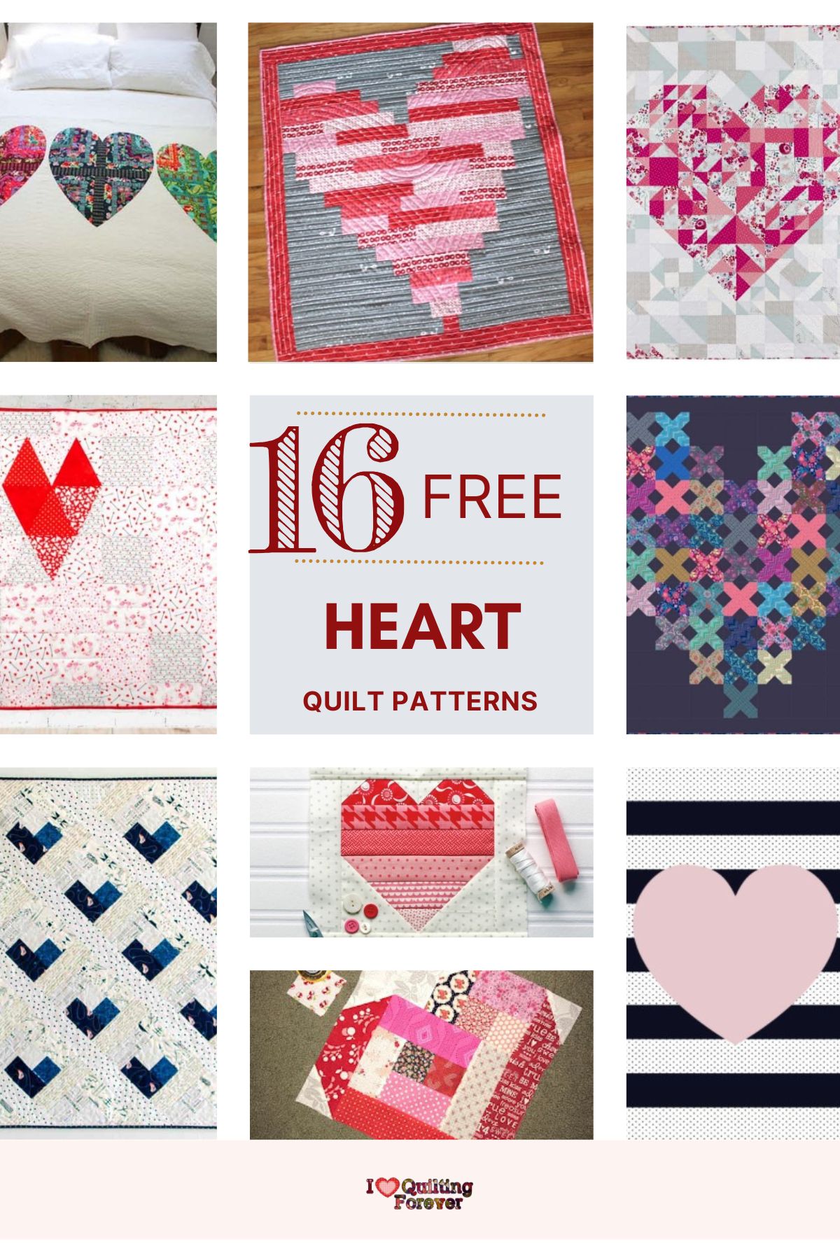 Top 16 Free Heart Quilt Patterns (+10 Bonus Patterns For Sale) - I Love ...