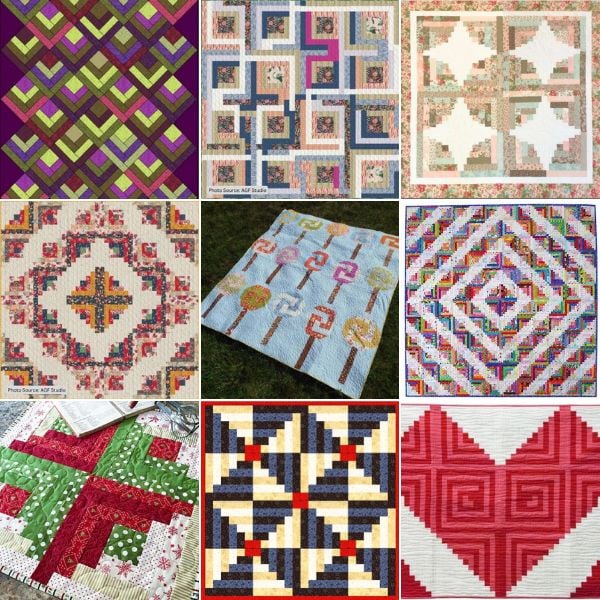 Log Cabin Swirl Quilt Pattern Free Pattern Log Cabin Quilt Block