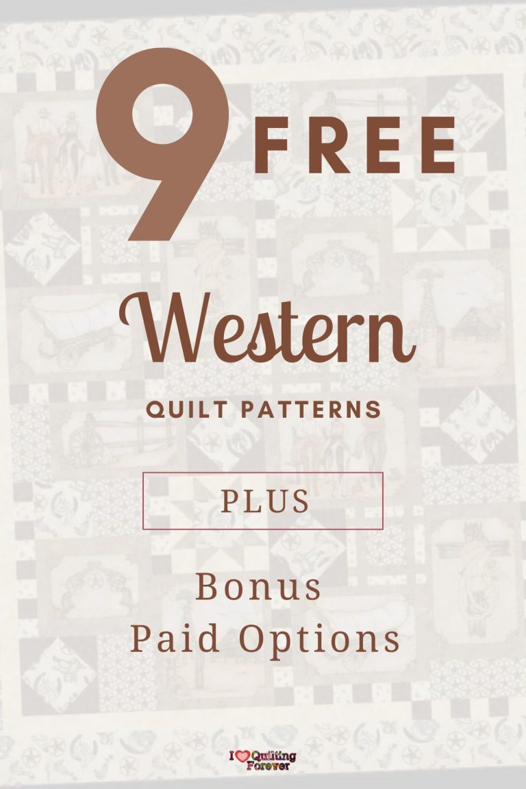 Top 9 Free Western Quilt Patterns (+7 Bonus Patterns For Sale) - I Love ...