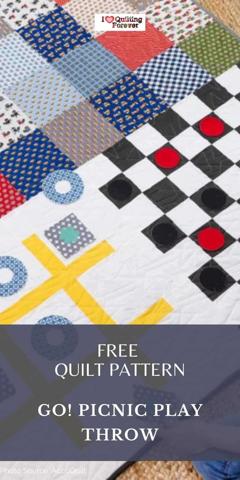 Free Quilt Pattern: GO! Picnic Play Throw Quilt - I Love Quilting Forever