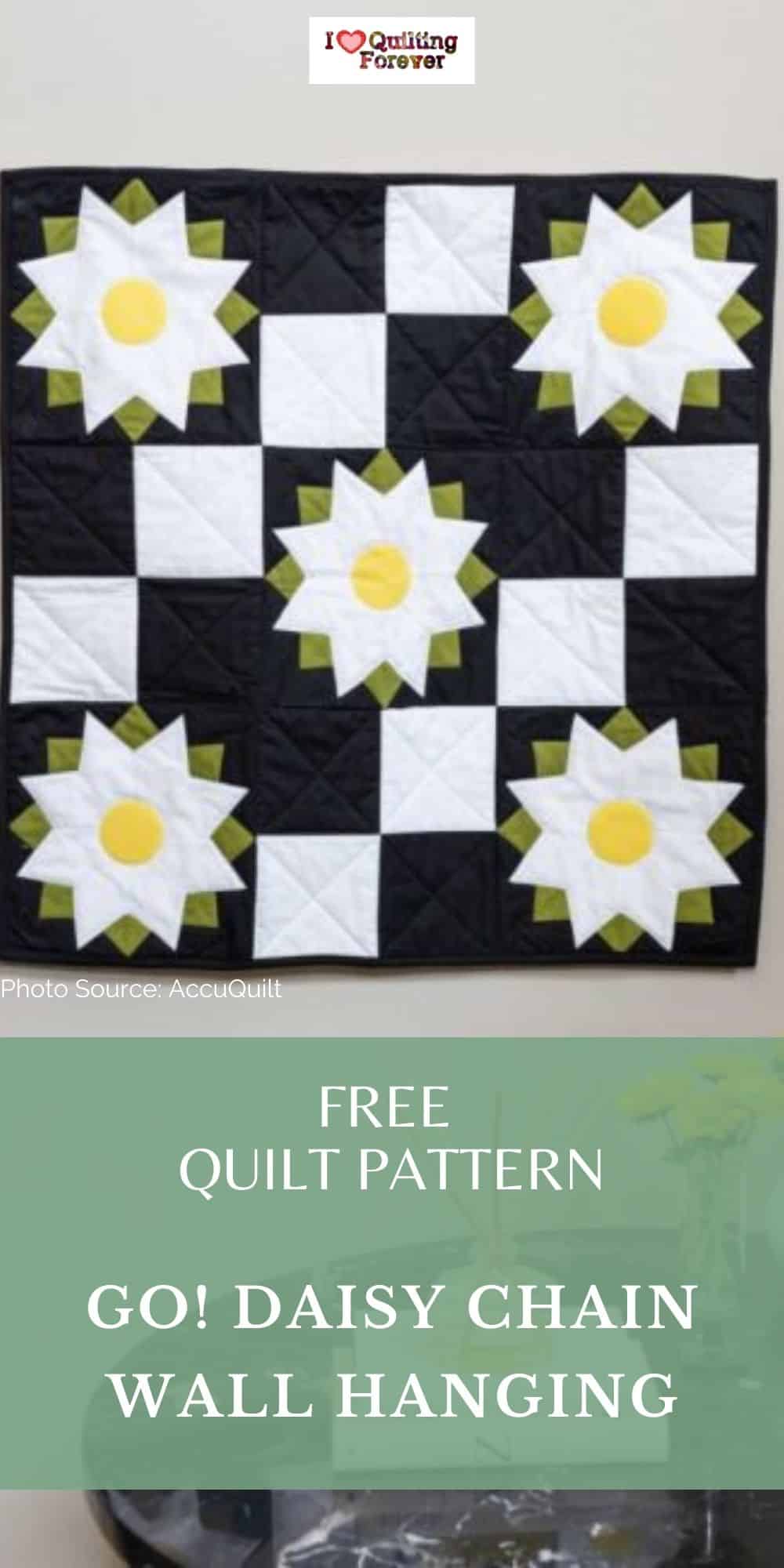 Free Quilt Pattern: GO! Daisy Chain Wall Hanging Quilt - I Love ...