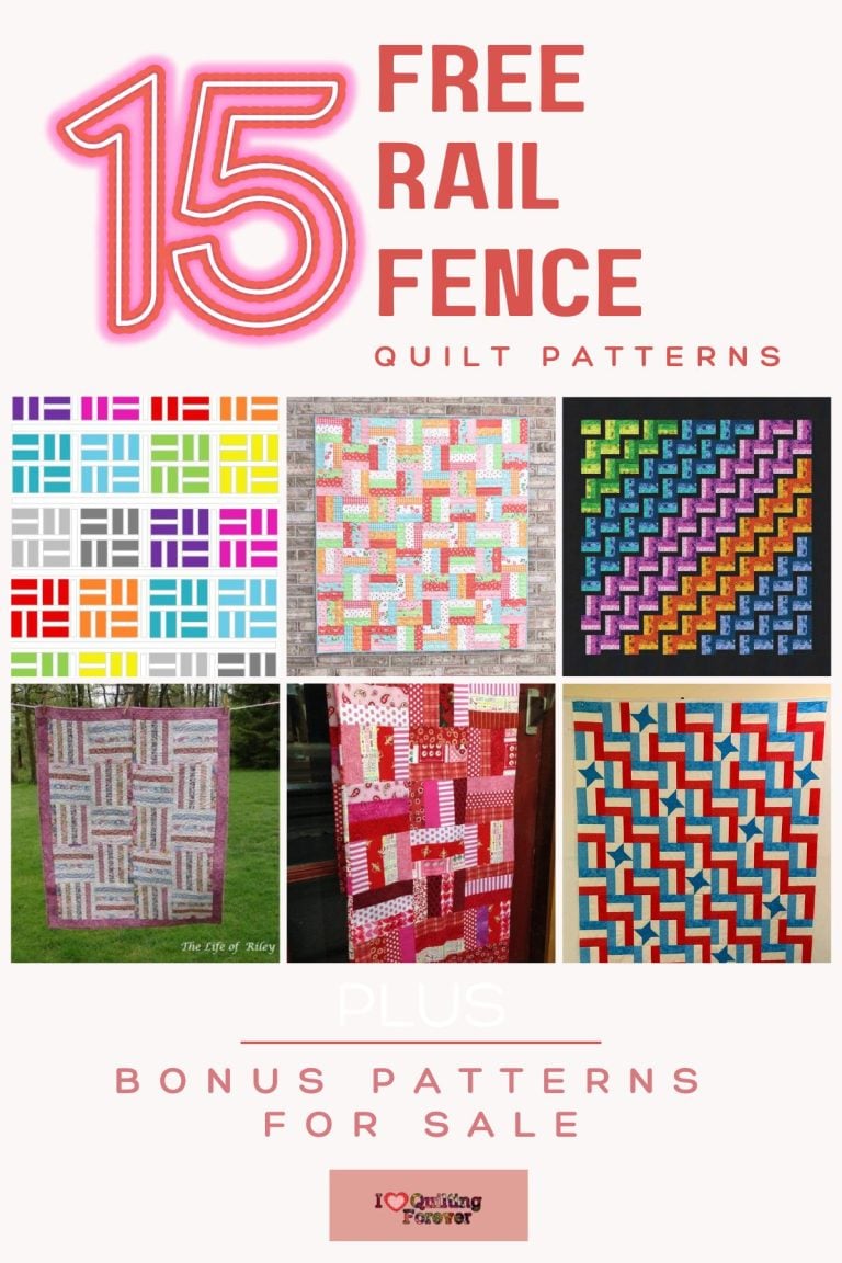 Top 15 Free Rail Fence Quilt Patterns (+9 Bonus Patterns For Sale) - I ...