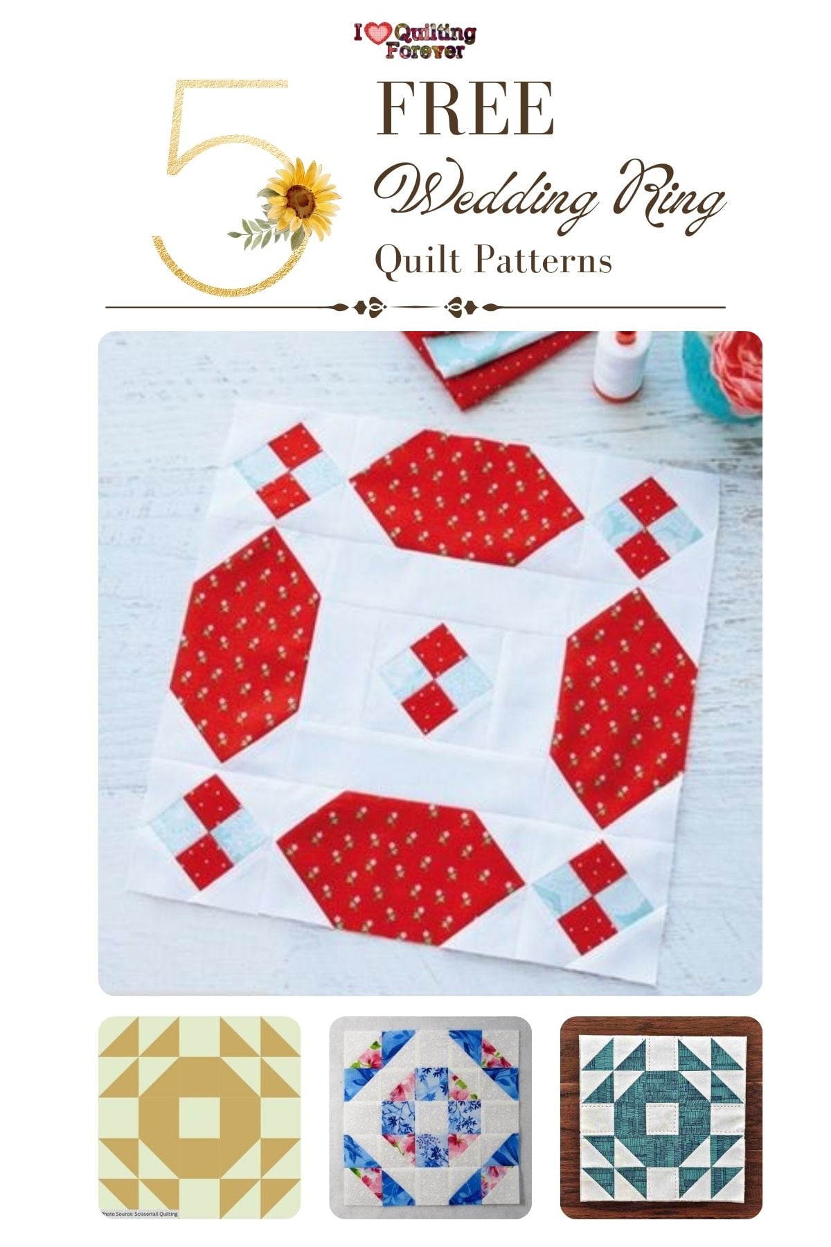 Top 5 Free Best Wedding Ring Quilt Patterns (+4 Bonus Patterns For Sale ...