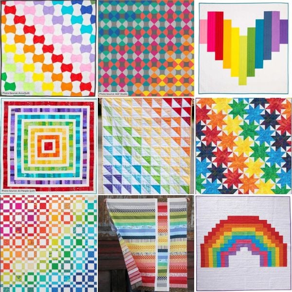 Top 15 Free Rainbow Quilt Patterns (+11 Bonus Patterns For Sale) - I Love Quilting Forever