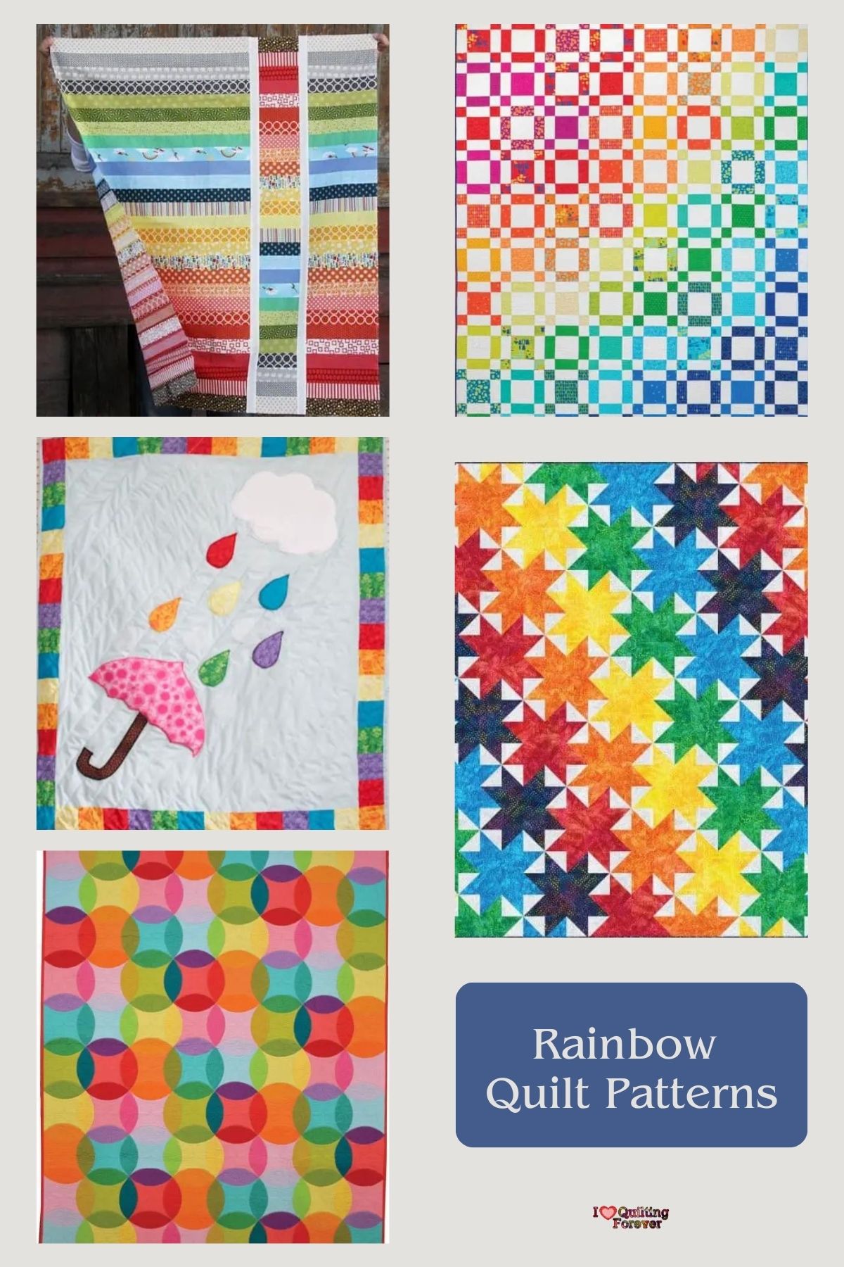 Top 15 Free Rainbow Quilt Patterns (+11 Bonus Patterns For Sale) - I Love Quilting Forever
