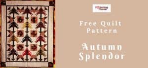 Free Quilt Pattern: Autumn Splendor Quilt - I Love Quilting Forever