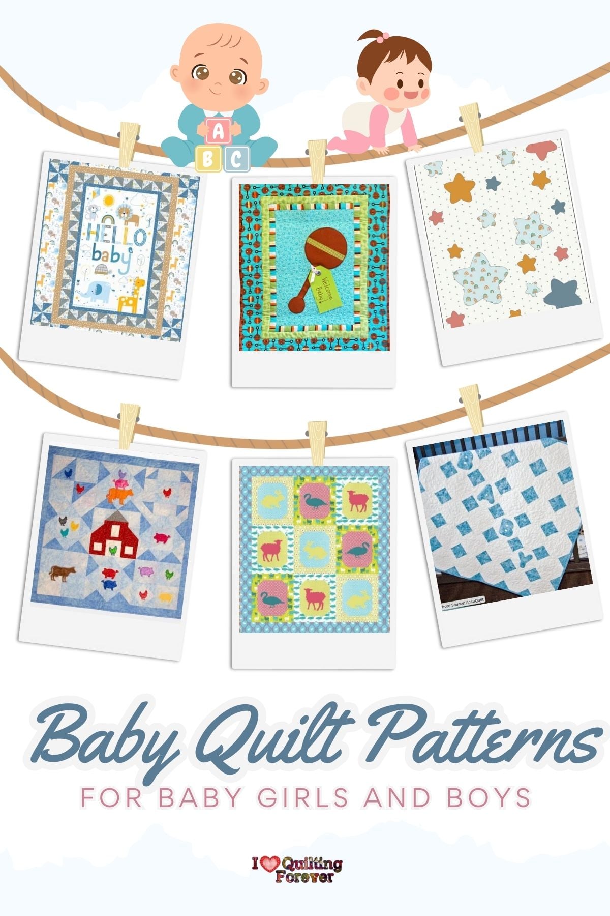 Top 15 Free Baby Quilt Patterns For Baby Boys and Girls (+9 Bonus ...