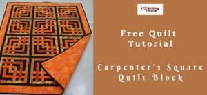 Free Quilt Pattern: Carpenter’s Square Quilt Block - I Love Quilting ...