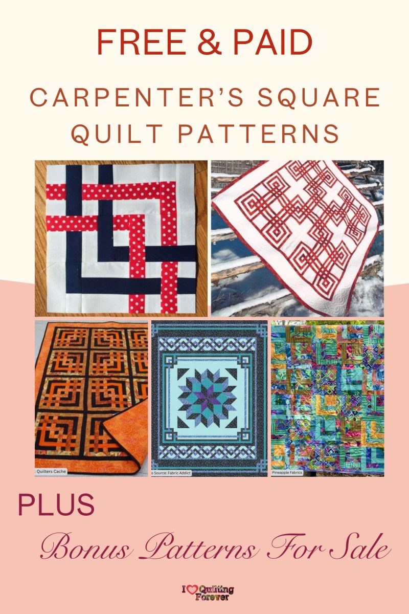 Top 2 Free Carpenter’s Square Quilt Patterns (+3 Bonus Patterns For ...