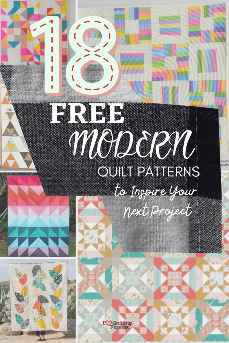 Top 18 Free Modern Quilt Patterns (+7 Bonus Patterns For Sale) - I Love ...