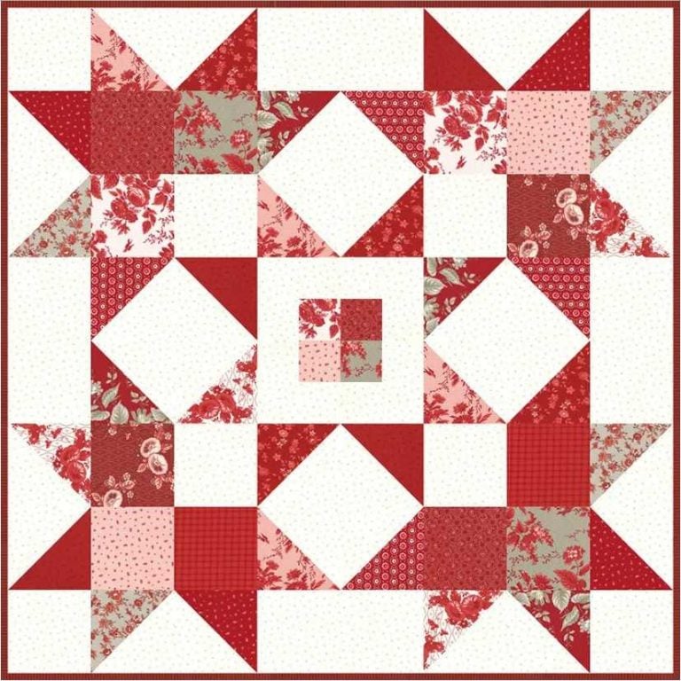 Top 10 Free Red and White Quilt Patterns (+6 Bonus Patterns For Sale ...