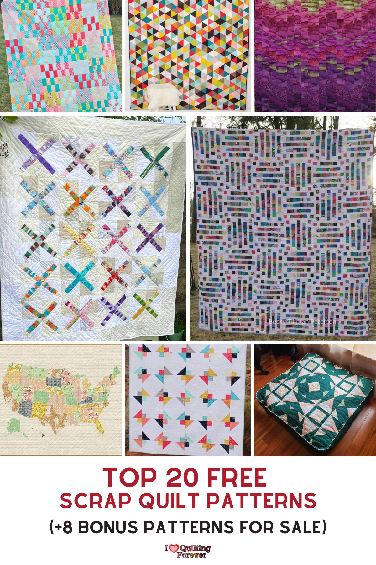 Top 20 Free Scrap Quilt Patterns (+8 Bonus Patterns For Sale) - I Love ...