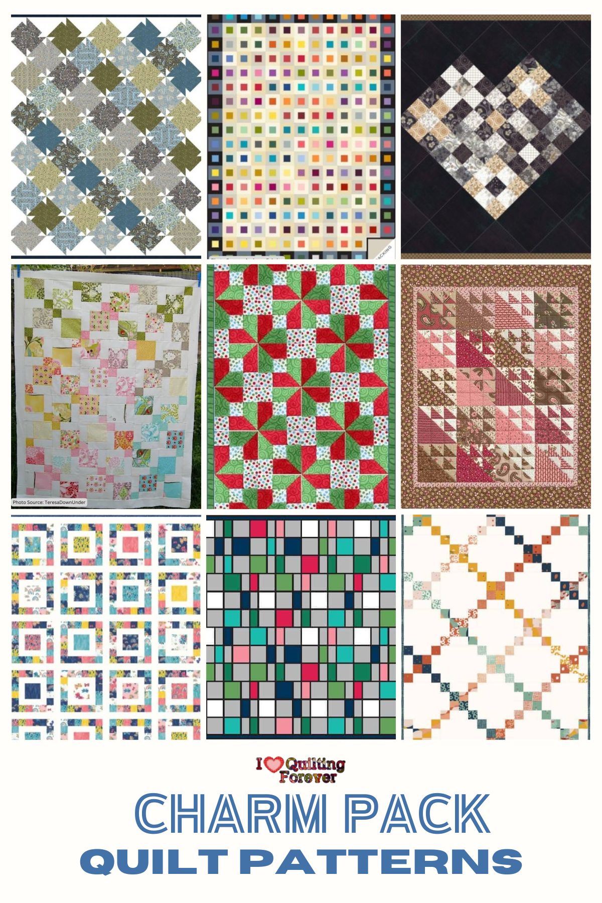 Top 17 Free Charm Pack Quilt Patterns (+10 Bonus Patterns For Sale) - I Love Quilting Forever