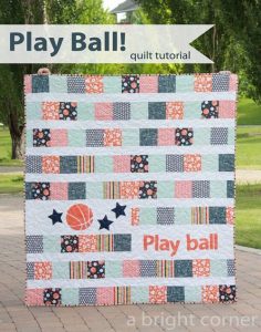 Free Quilt Pattern: Play Ball Quilt - I Love Quilting Forever