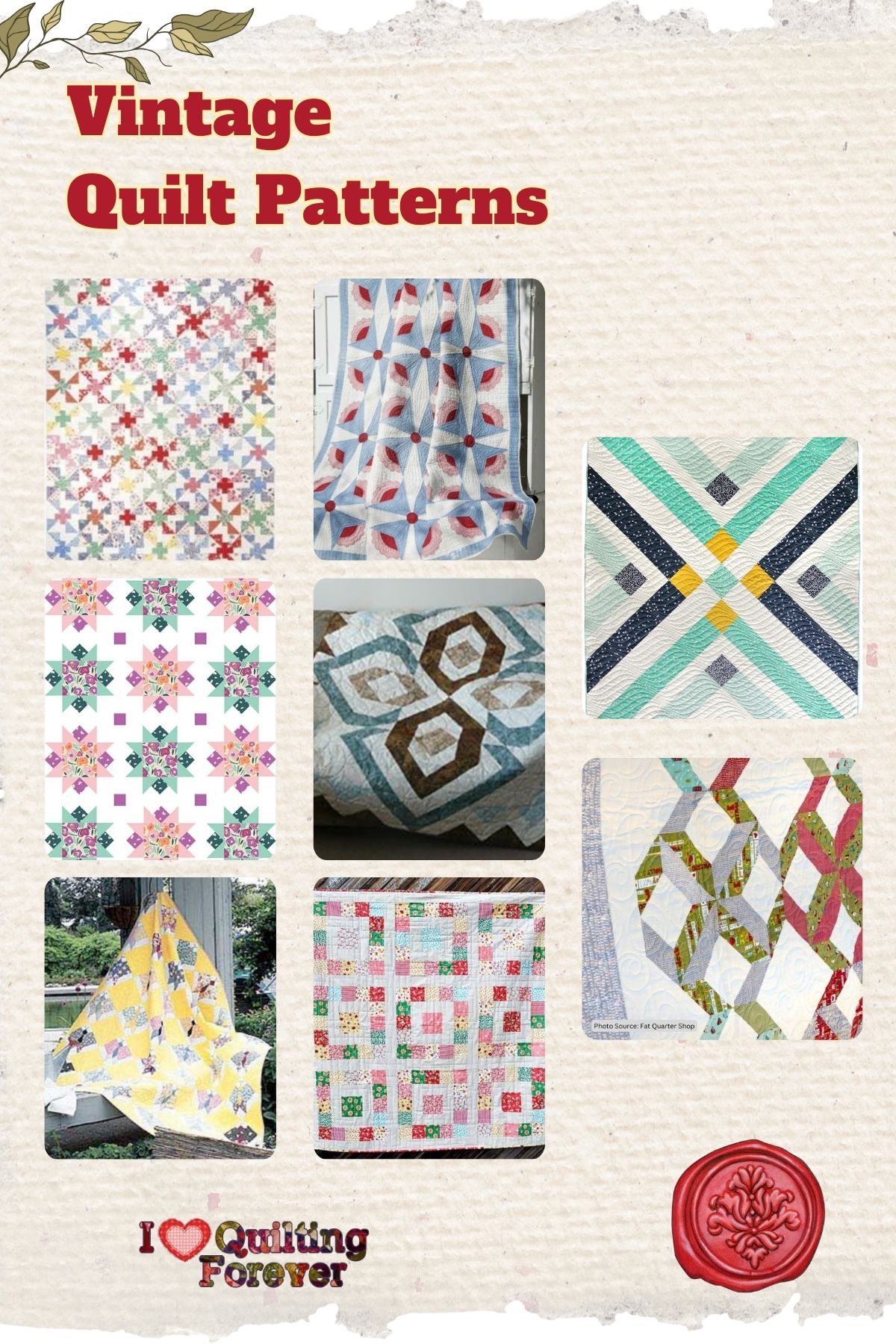 Top 16 Free Vintage Quilt Patterns (+10 Bonus Patterns For Sale) - I ...